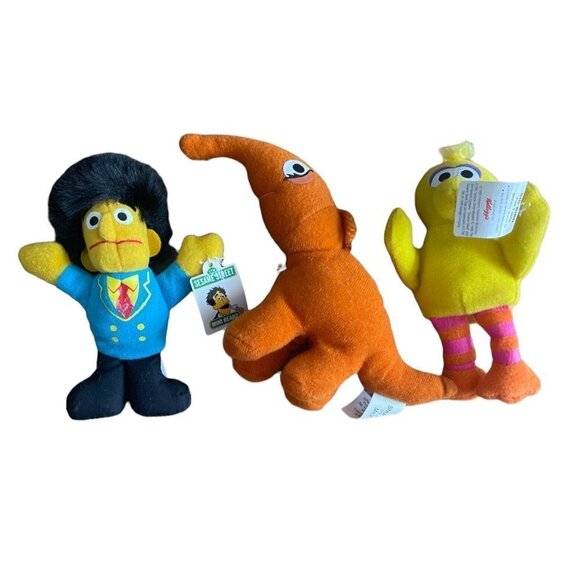 Kelloggs | Toys | Sesame Street Snuffy Big Bird Bert Mini Beans Plush 4 ...